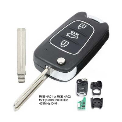 Remote Key Fob 433MHz ID46 Chip for Hyundai I20 I30 I40 I35 IX35 P/N ...