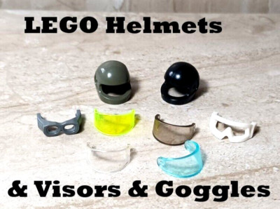 LEGO Helmet Set Gray Visors Goggles Lot of 8 Swap Out Day Night vision ...