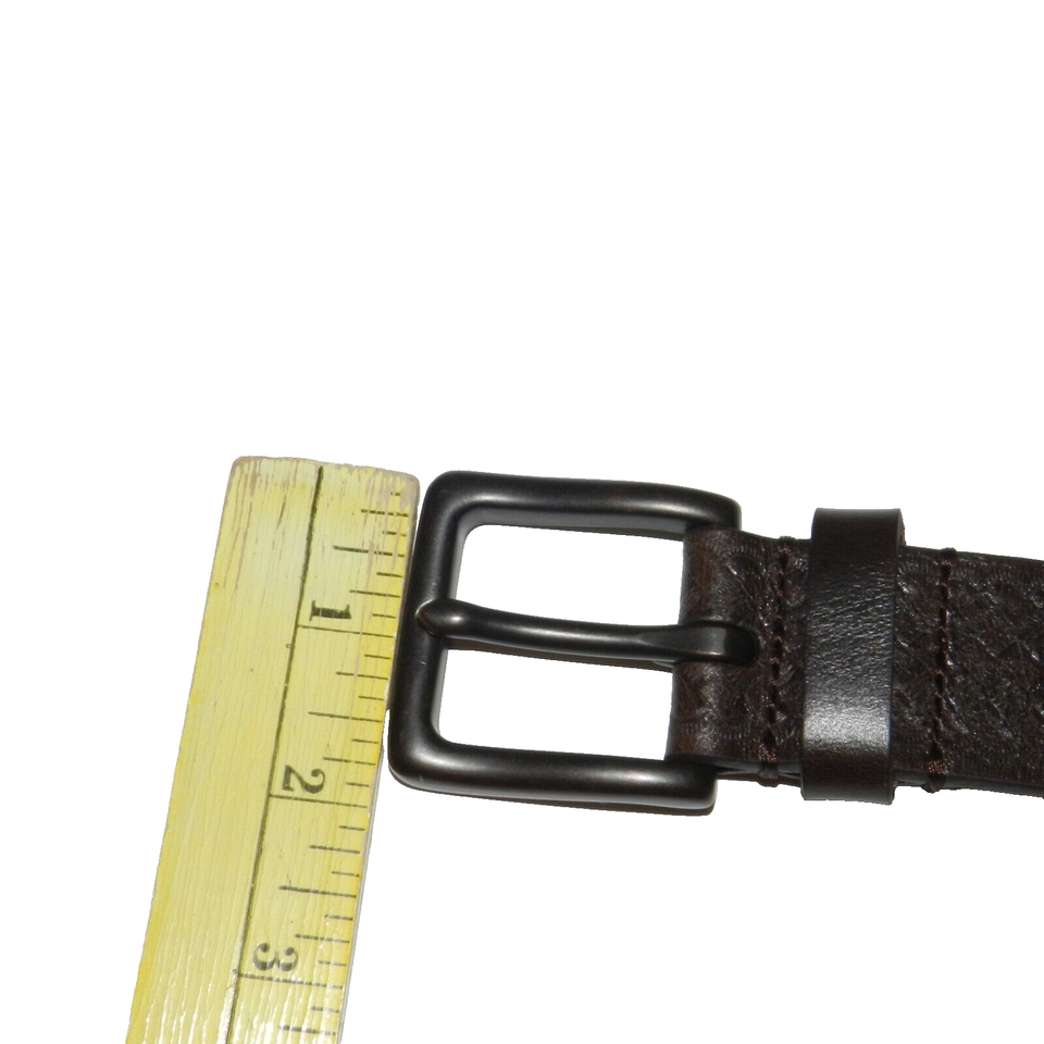 Wrangler Dark Brown Leather Belt Weave Design Size 36 RN 130273 | eBay