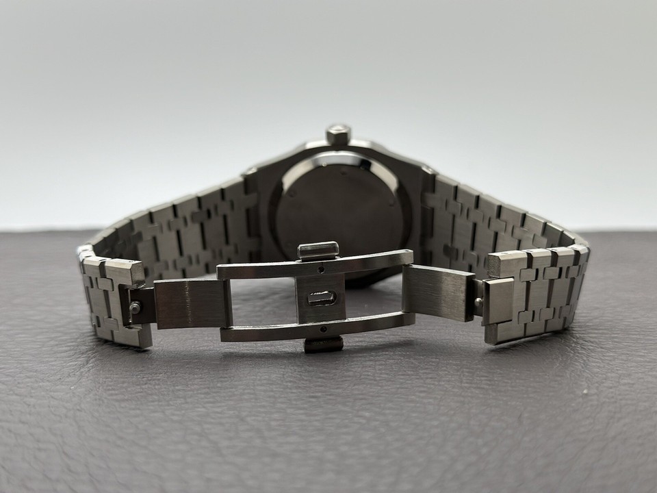 41mm Custom Black Dial Royal Oak Style Mod Watch w/ NH35 Automatic | eBay