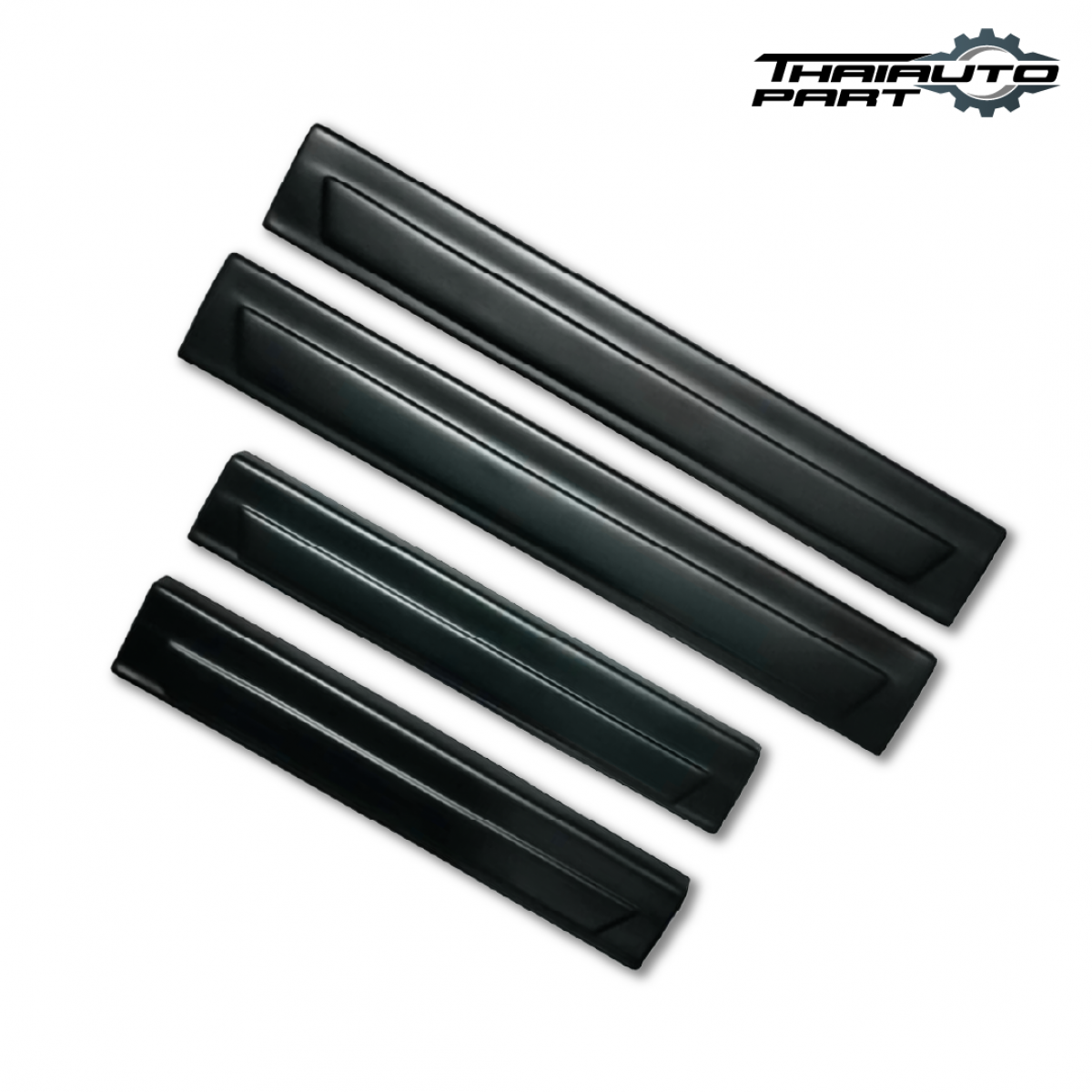 Door Step Cover Scuff Plate Trim Sill Matte Black For Toyota Innova ...