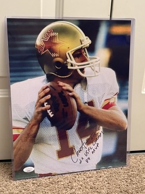 Signed Chuck Fusina 11x14 Photo Philadelphia Stars JSA Penn State USFL ...
