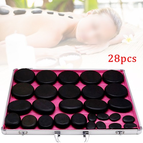 16/20/28pcs Hot Spa Rock Basalt Stone Stones Massage Warmer Kit ...