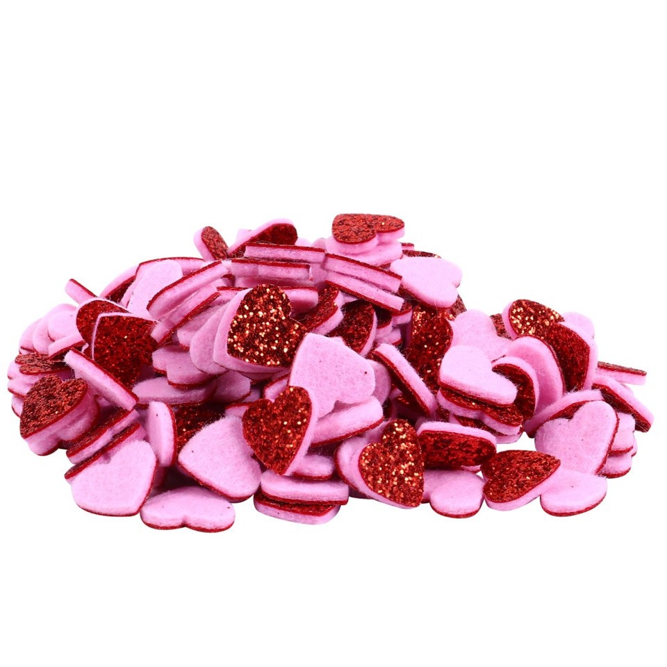 600 Pcs Fashionable DIY Crafts Beautiful DIY Props Heart Shape Patch ...