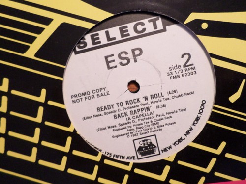 PROMO SELECT 12" 33 RECORD/ESP/READY TO ROCK N ROLL/BACK RAPPIN/ VG+/EX ...