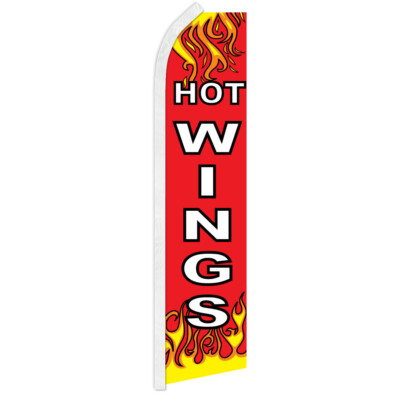 Hot Wings Advertising Swooper Feather Flutter Flag Concessions Food | eBay