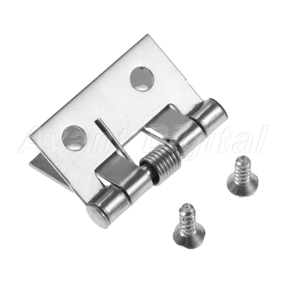 10PC Silver Mini Spring Hinges Furniture Door Decorative Boxes Lockers ...