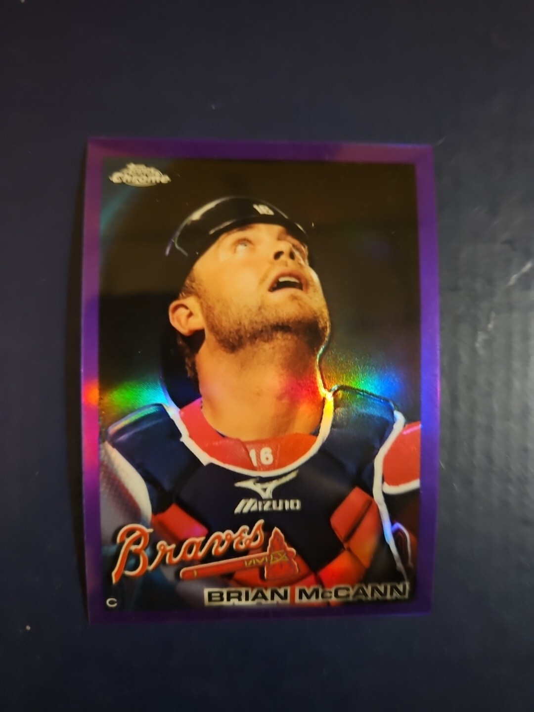 2010 Topps Chrome Retail Purple Refractor /599 Brian McCann #89 Braves ...