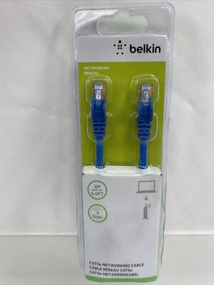 Belkin 2 Meter 6.6 FT Networking Ethernet Cable blue internet | eBay