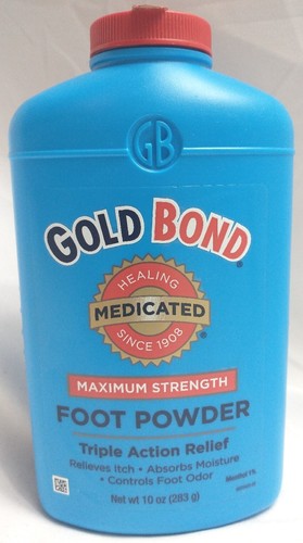 Gold Bond Blue Maximum Strength Foot Powder 10oz Talc | eBay