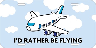 I'D RATHER BE FLYING AIRLINE PILOT CAPTIAN COMMERCIAL METAL LICENSE ...