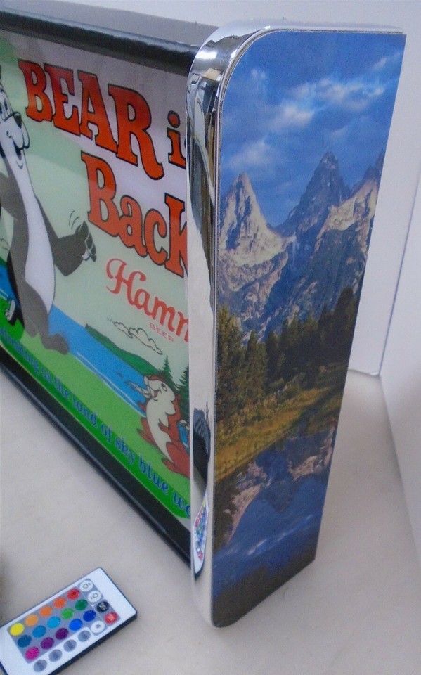 Hamms The Bear is Back Scene LED Display light sign box | eBay