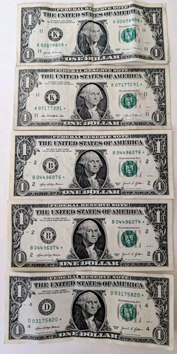 Nice $1 Star Note Bills (2013, 2017, 2021 Lot) Shipping Included! | eBay