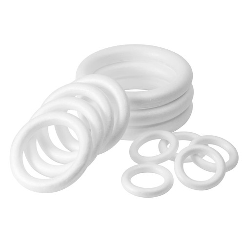 12pack Craft Foam Wreath Foam Rings for Crafts 3 Sizes11in 7.5in 4.6in ...