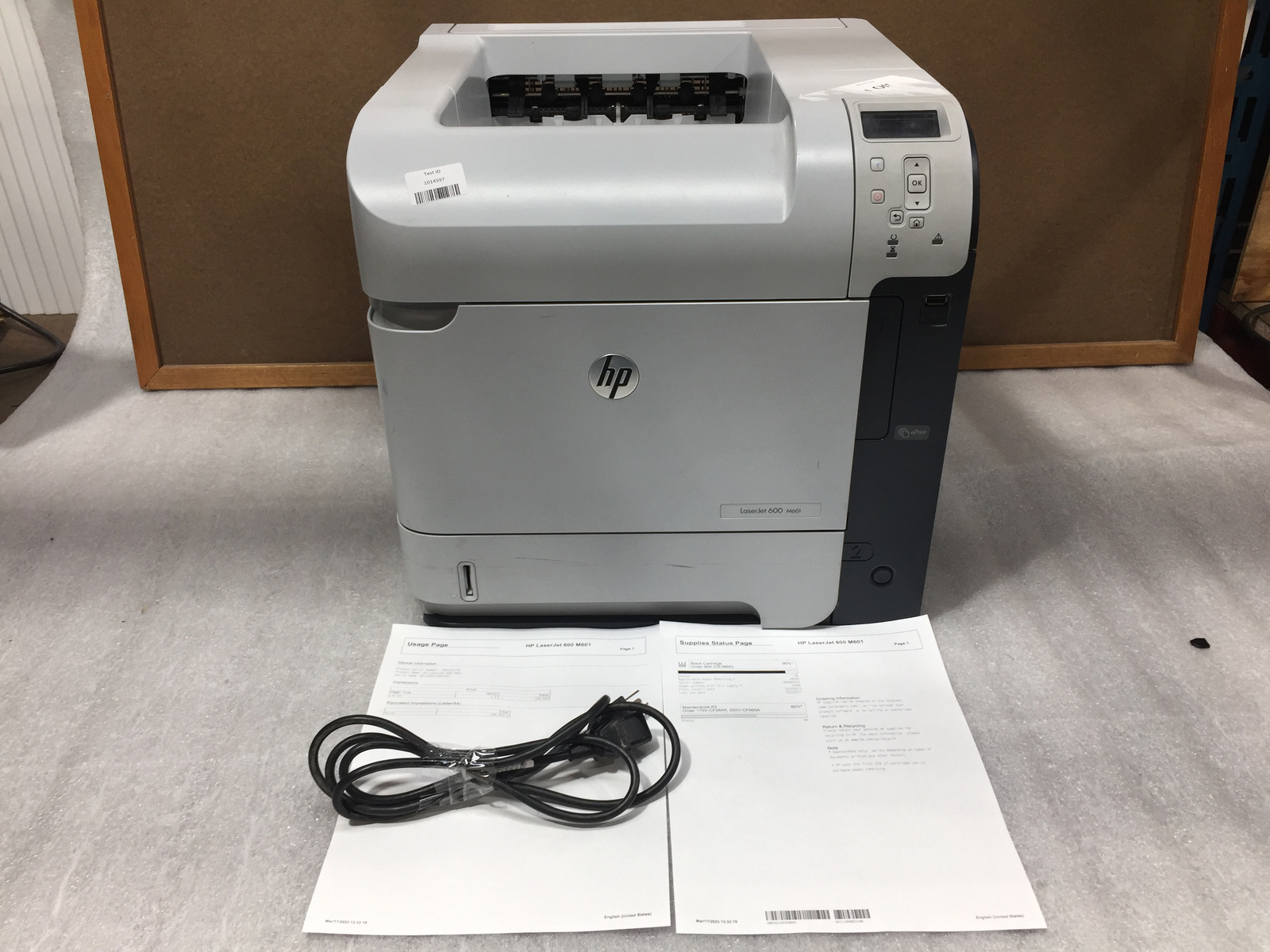 HP Enterprise Laserjet 600 M601 Laser Printer with 90% Toner and 105k ...