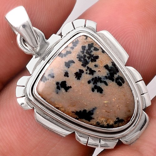 Natural Russian Honey Dendrite Opal 925 Sterling Silver Pendant Jewelry ...