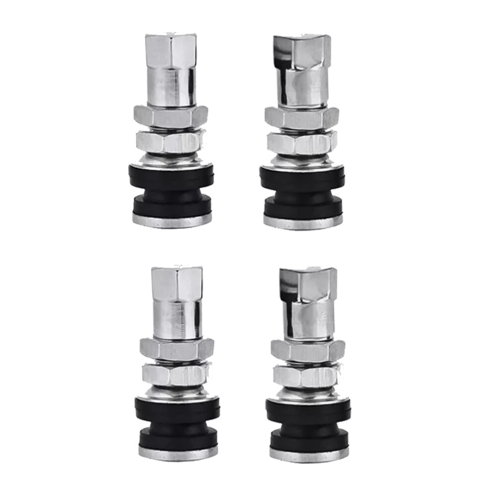 Bolt Valve 4PCS Flush Mount Metal Chrome Tire Valve Stems High Pressure ...