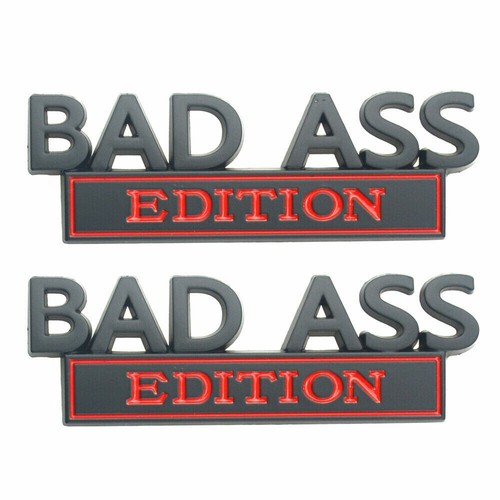 2PCS New Bad Ass Edition Emblem Car Badges Badass 3D Sticker Decal ...
