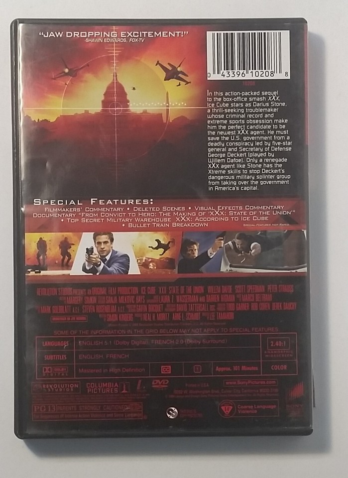 XXX: State of the Union (DVD, 2005, Special Edition, Widescreen ...