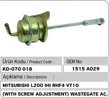 Mitsubishi L200 2.5 TD Turbo Wastegate Actuator 1515A029 | eBay