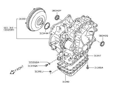 - Gasket-oil Pan (31397-1xf0d For Sale - OEM Nissan Transmission Oil ...