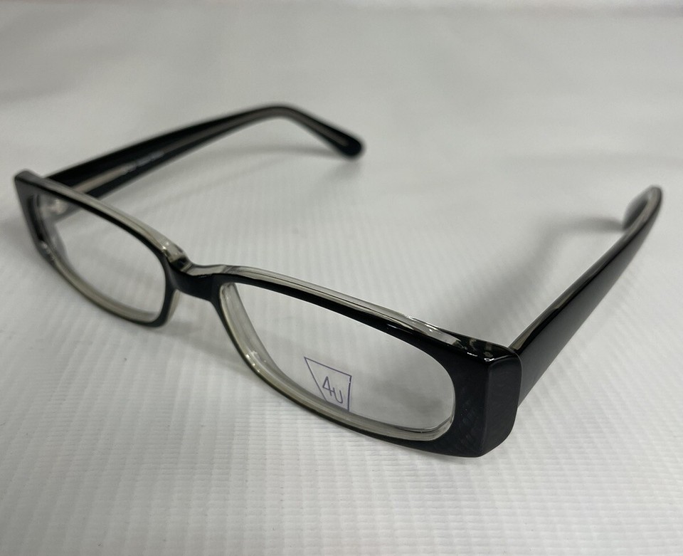 NEW 4U Eyeglasses Frames 50-15-140 Black U 33 Glasses | eBay