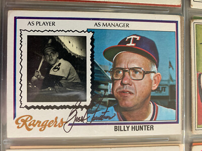 2 Billy Hunter autographed 1978 baseball cards | eBay