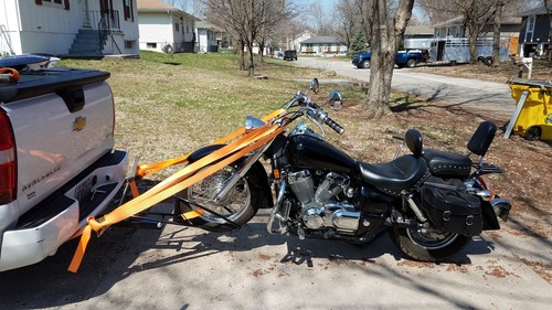 Slick Wheelie Motorcycle Receiver Hitch Hauler Trailer Tow Dolly Rack ...