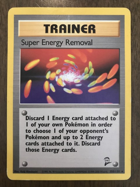 Pokémon TCG Super Energy Removal Base Set 2 108/130 Regular Unlimited ...