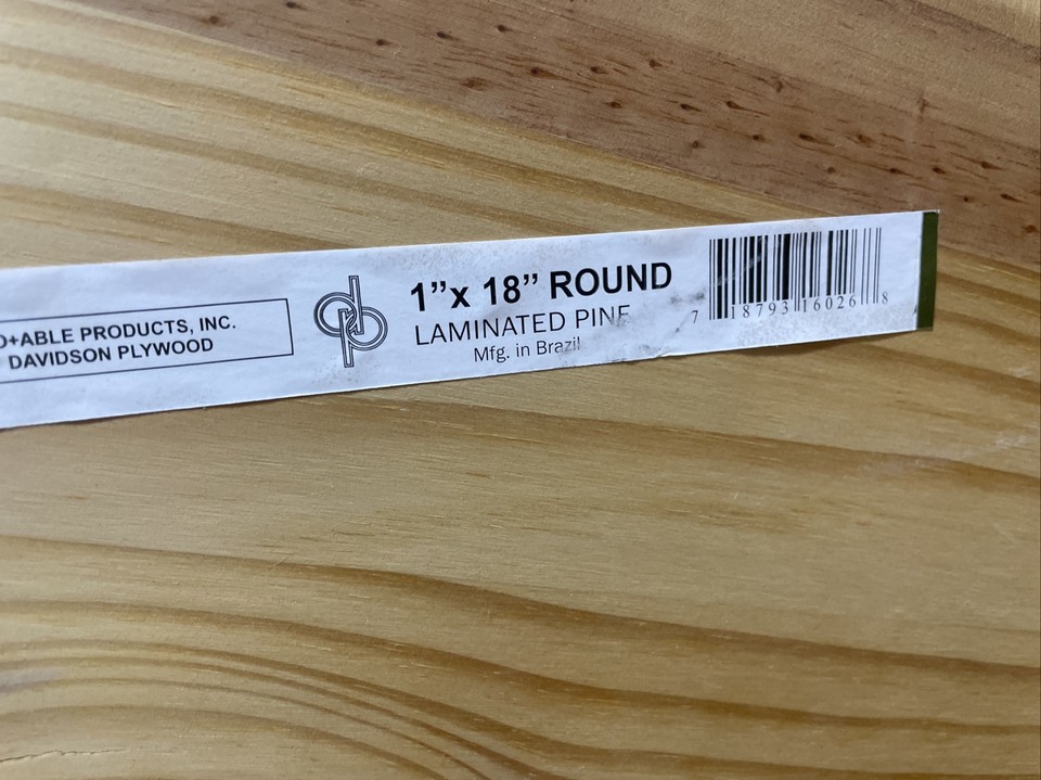 1" x 18" Laminated Pine Round | eBay