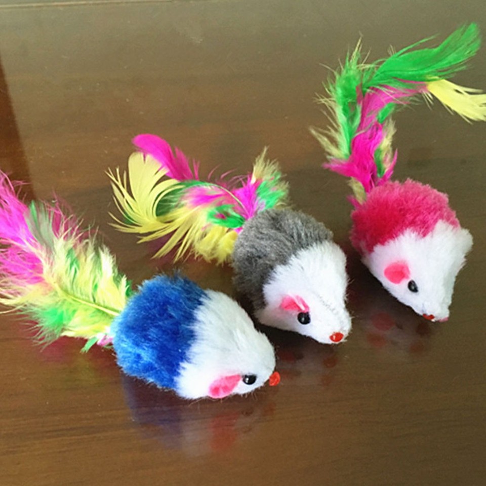 10 Pieces Pet Mini Mouse Toy Mice Interactive Toys Pets Supplies Color ...