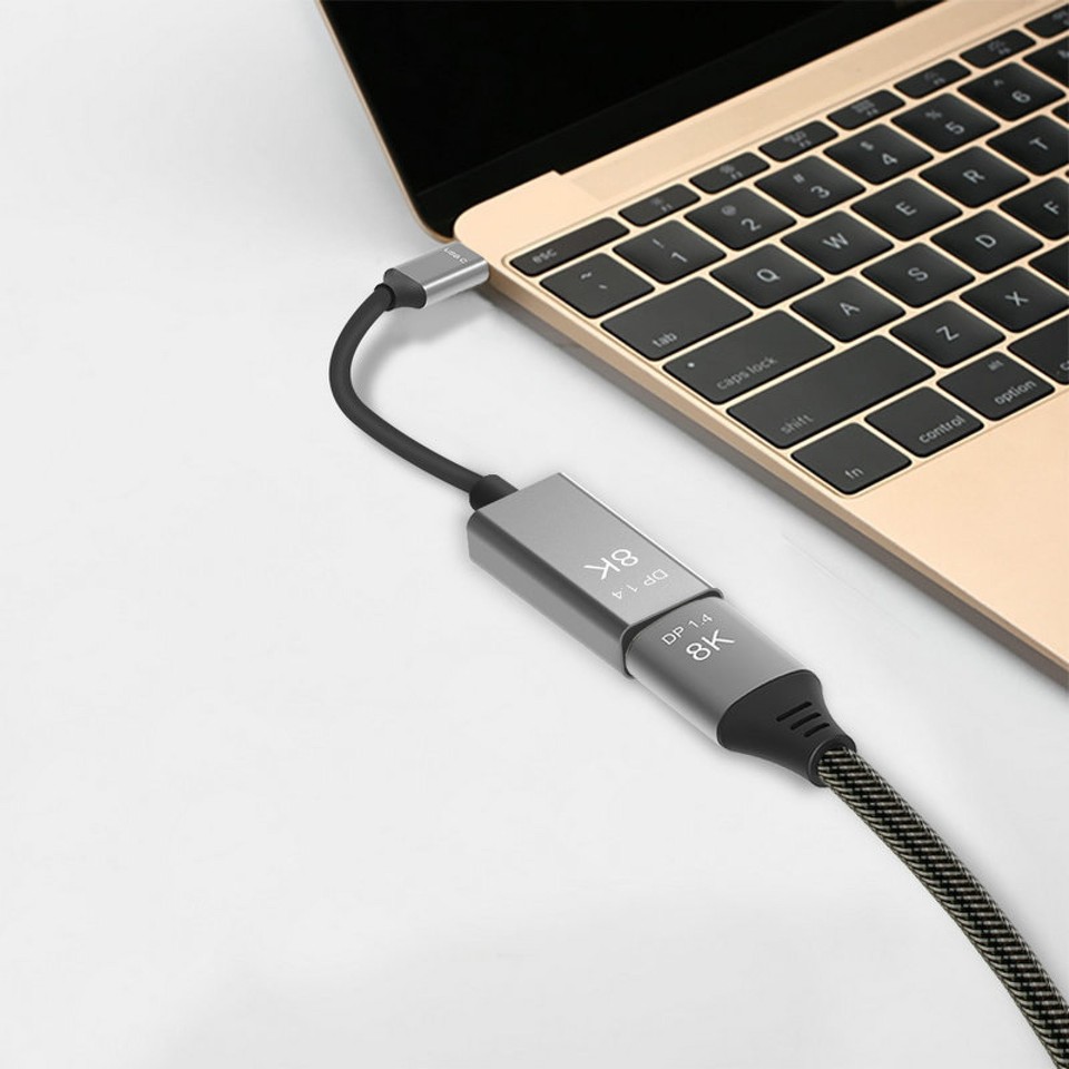 8K Type C to DP Extension Cable USBC Thunderbolt 3 to DisplayPort ...