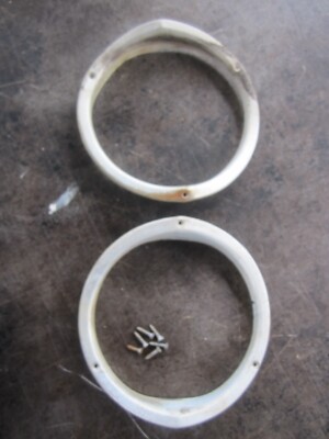 70 71 DODGE SWEPTLINE PICKUP TRUCK HEADLIGHT TRIM BEZELS W/ ALL OEM ...