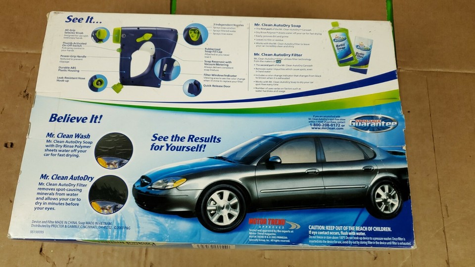 Mr. Clean Auto Dry Spot-Free Clean & Shine Car Wash Spray System ...