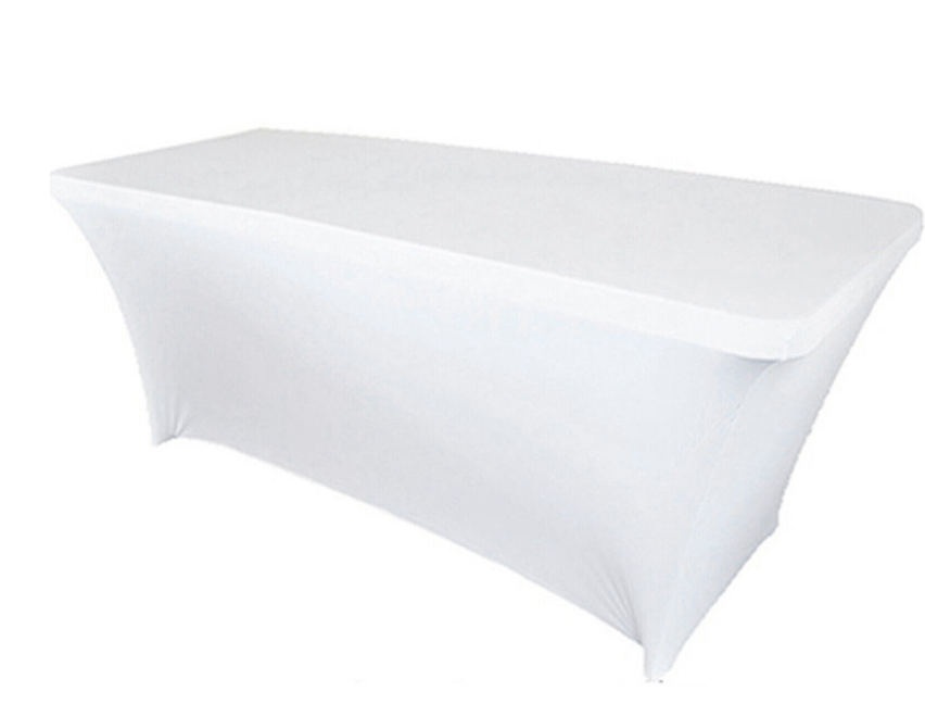 4FT, 6FT, 8FT Rectangular Stretch Tight Folding Table Cover Trestle ...
