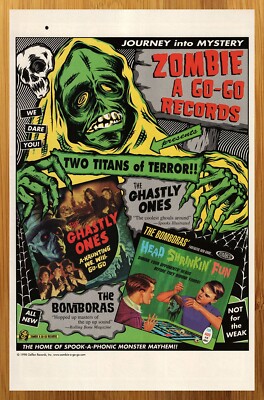 1998 The Ghastly Ones/The Bomboras Print Ad/Poster Authentic Album CD ...