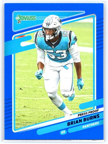 2021 Donruss #224 Brian Burns Press Proof Blue | eBay