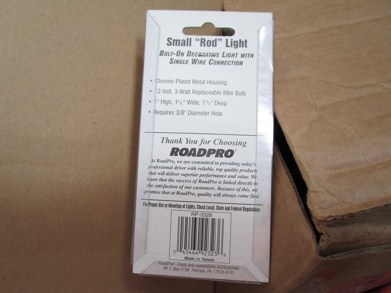 ROADPRO RP-3328 Small Rod Decorative Light with Chrome Housing - Amber ...