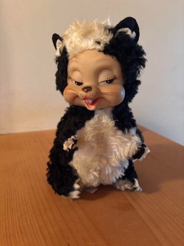 Rushton Rubber Face Doll Skunk BLACK WHITE Vintage Antique RARE from ...
