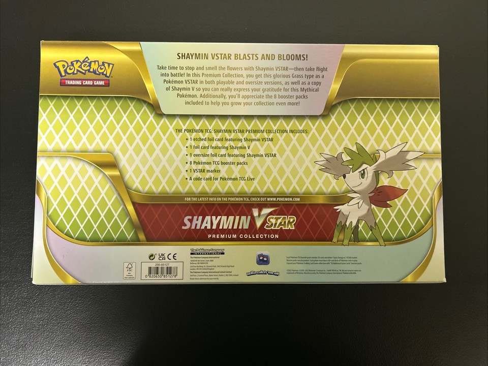 Pokemon TCG: Shaymin V Star Premium Collection Box New Factory Sealed 8 ...