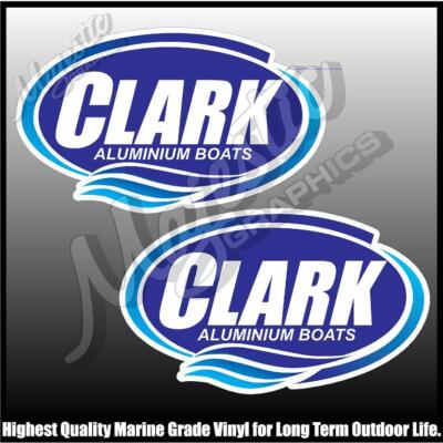 CLARK BOATS - 220mm x 130mm - PAIR - BOAT DECALS | eBay Australia