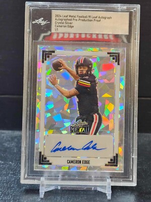 2024 LEAF METAL CAMERON EDGE CRYSTAL SILVER PROOF AUTOGRAPH #D 1/1 | eBay