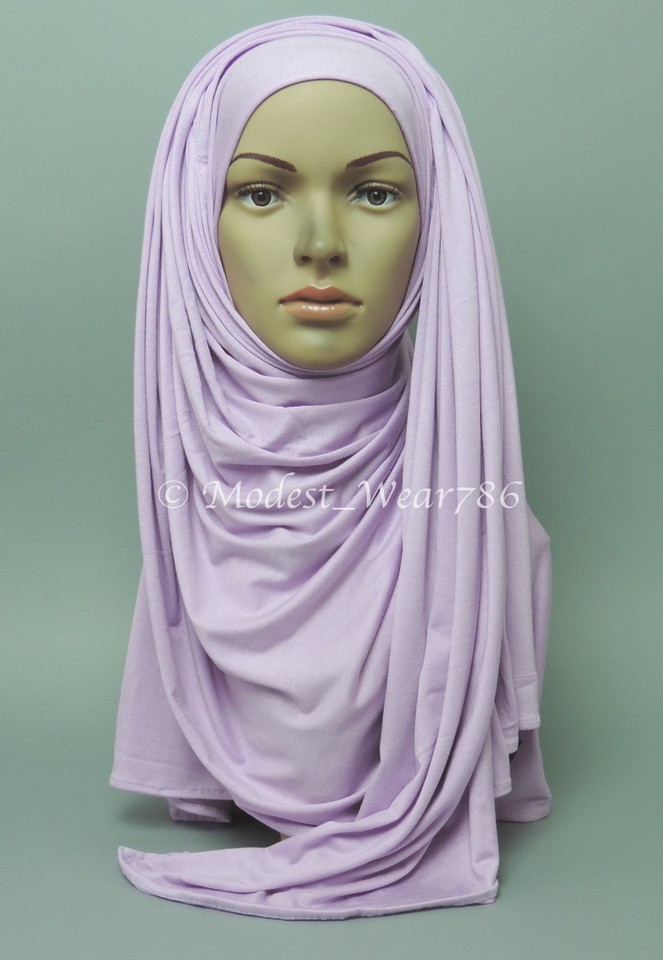 Premium Cotton Jersey Maxi Hijab Scarf Shawl Wrap Islam Muslim 180X80cm ...