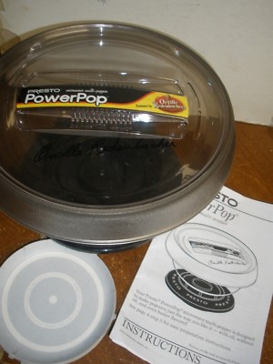 PRESTO POWER POP MICROWAVE MULTI-POPPER W/8 POWER CUPS #04830 USA ...