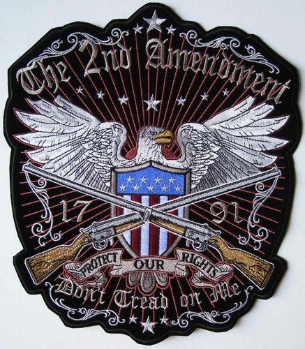 AUFNÄHER PATCH GROSS RÜCKENAUFNÄHER 2nd AMENDMENT - Ref.D20 | eBay