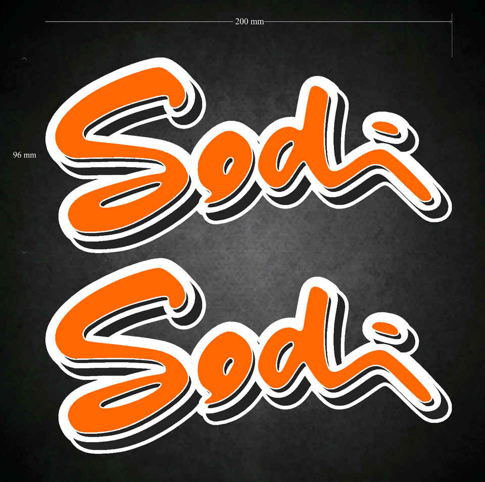 2 x 180mm x 86mm SODI Stickers/Decals - Karting - Go-Kart | eBay