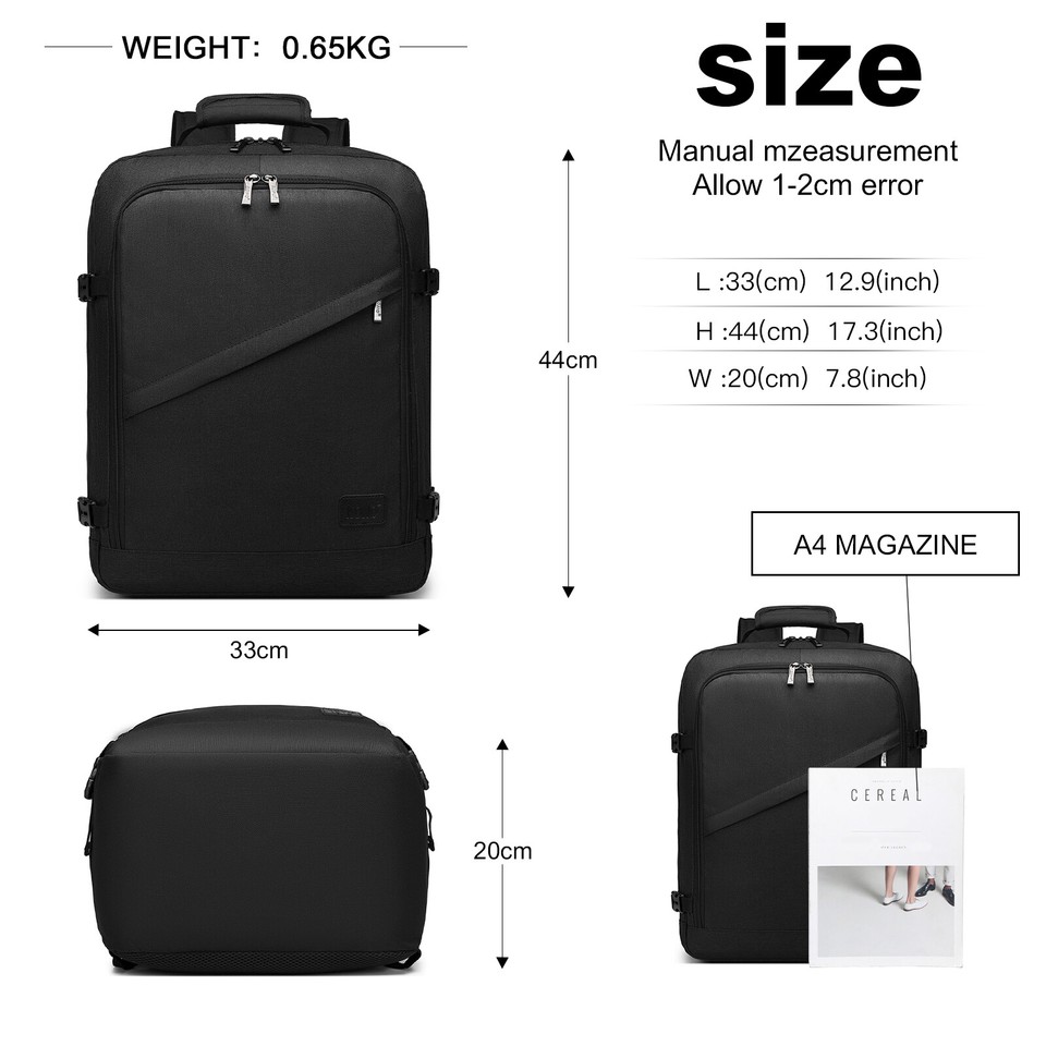Carry On Backpack 40x20x25 Ryanair Cabin Flight Bag Travel Luggage ...
