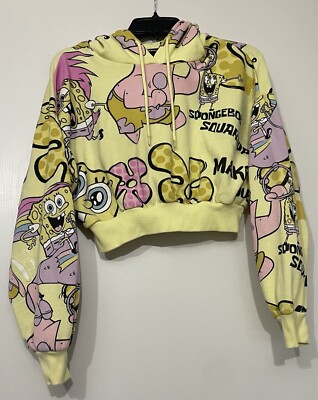 Nickelodeon Spongebob Sweatshirt Crop top Size Small | eBay