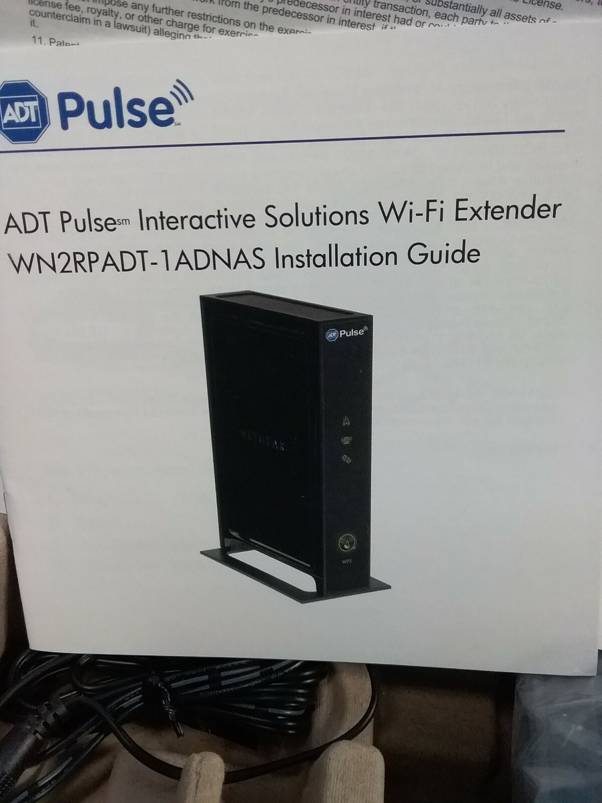 Netgear, ADT PLUS. WN2RPADT-1ADNAS,WiFi Extender s004-cc133-m2s1-mr.yy ...