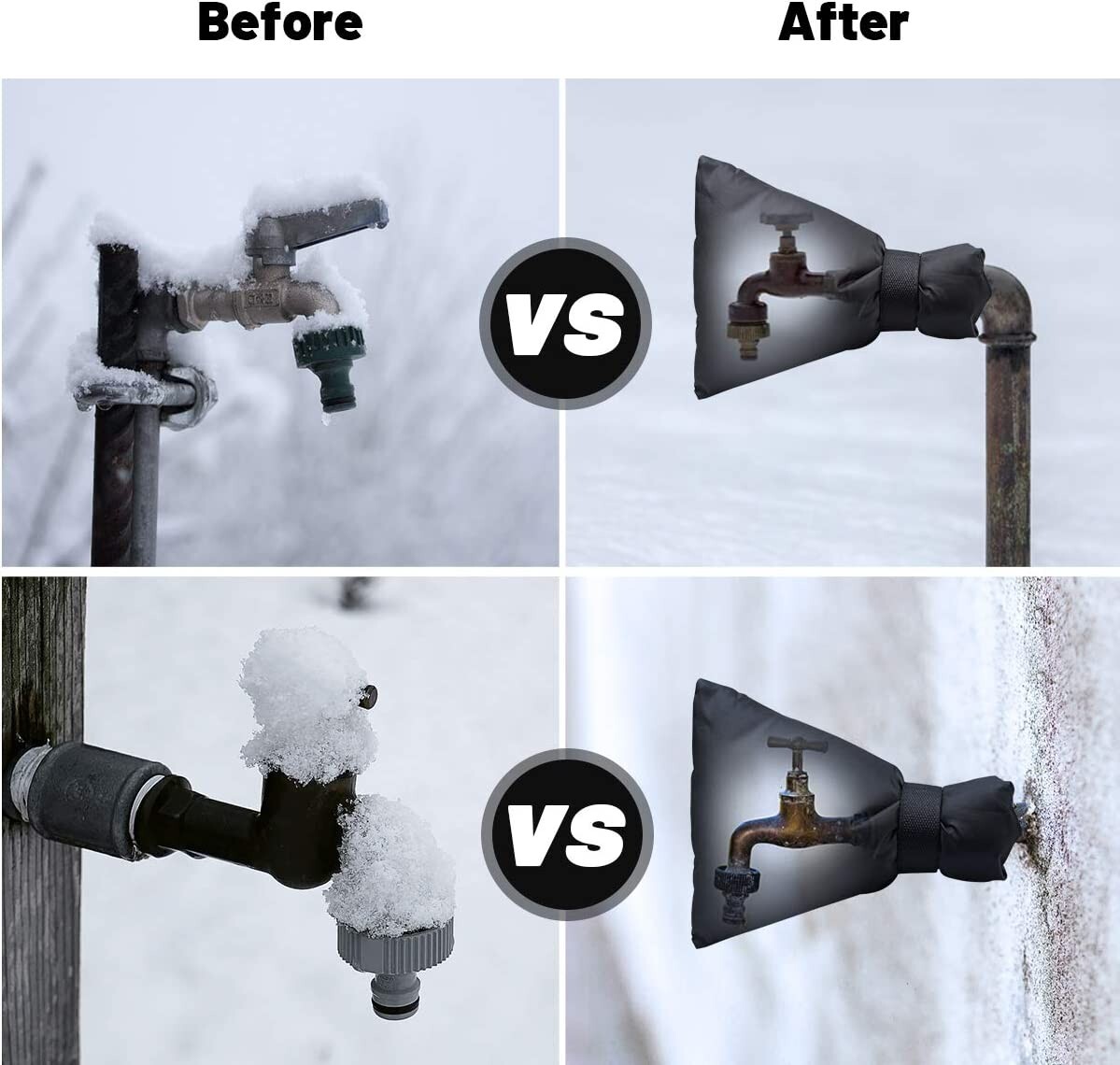 3 Pack Winter Faucet Cover Thicker Outdoor Faucet Cover Winter Freeze ...